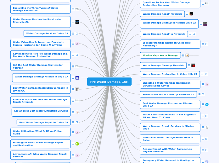 Pro Water Damage, Inc. - Mind Map
